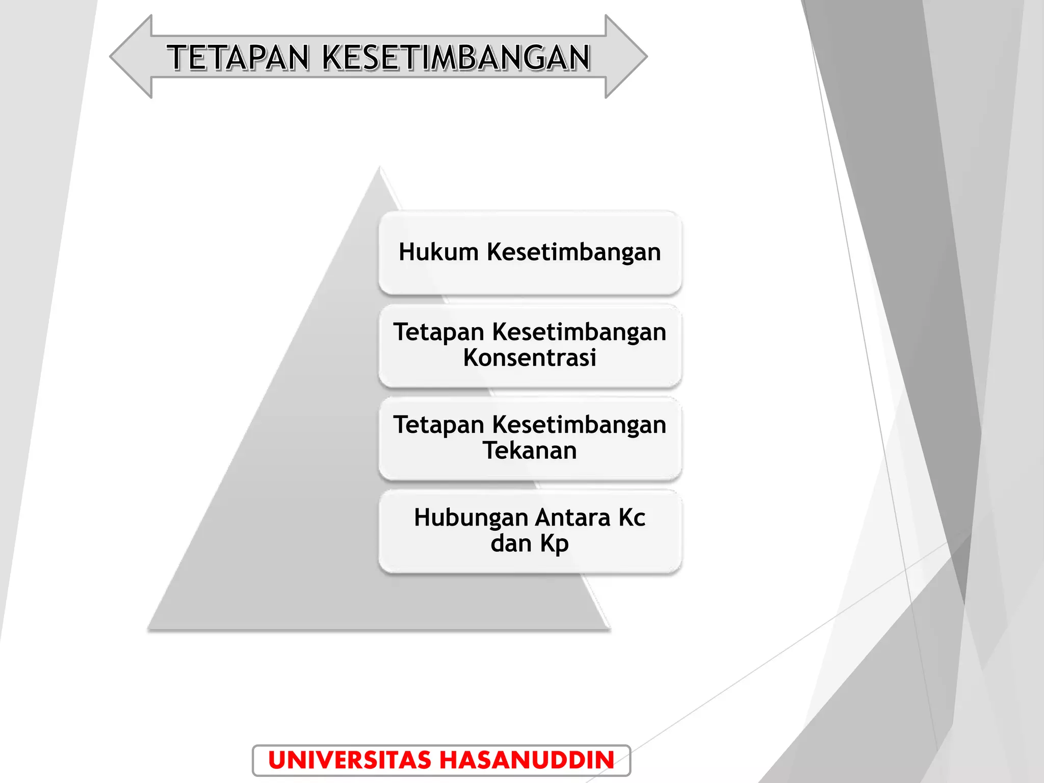 Kesetimbangan kimia itp unhas klp.8 | PPTX