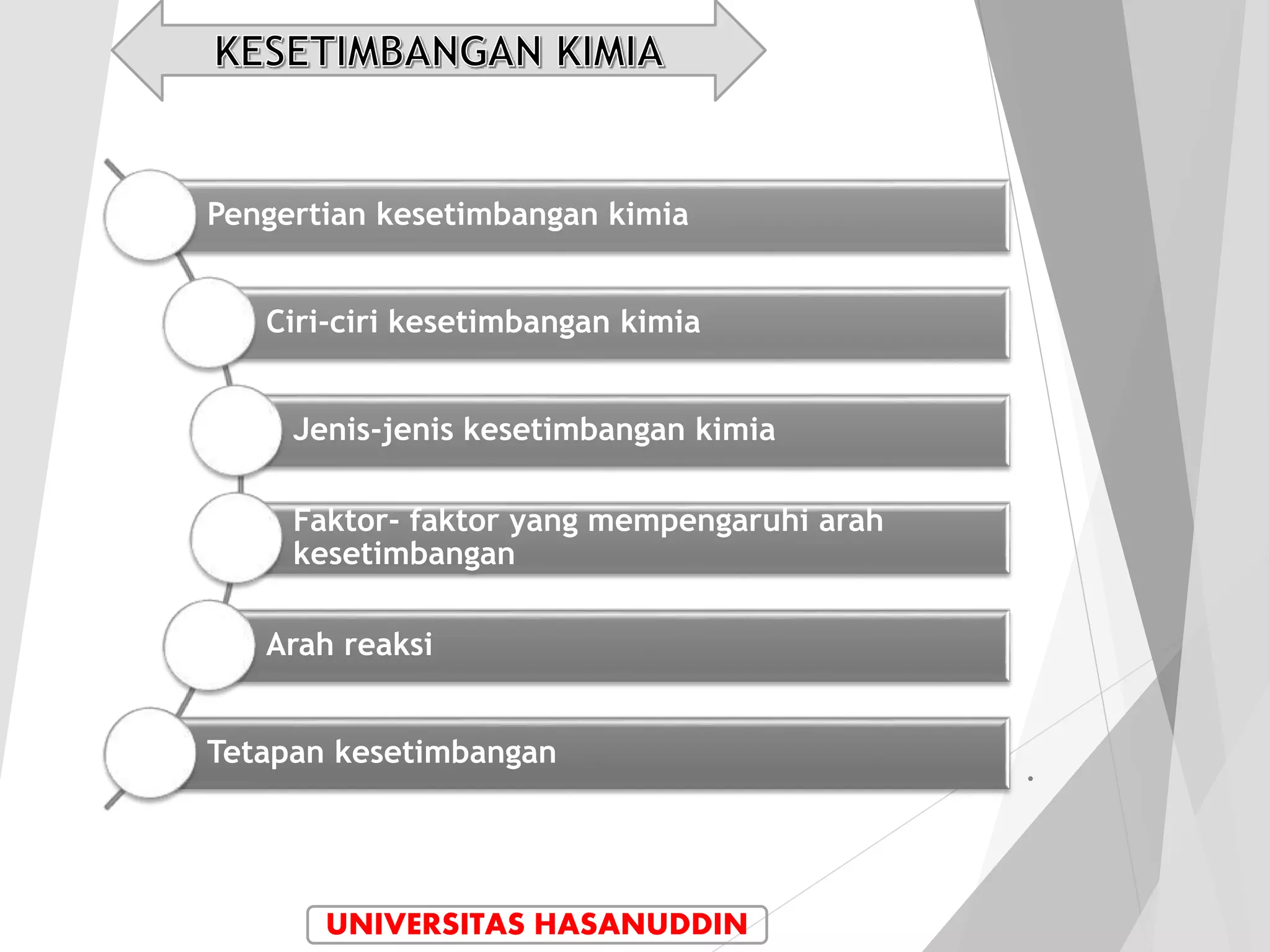 Kesetimbangan kimia itp unhas klp.8 | PPTX