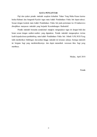 Kesetimbangan radioaktif riska | DOCX