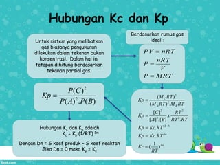 Kesetimbangan reaksi kimiaa | PPTX
