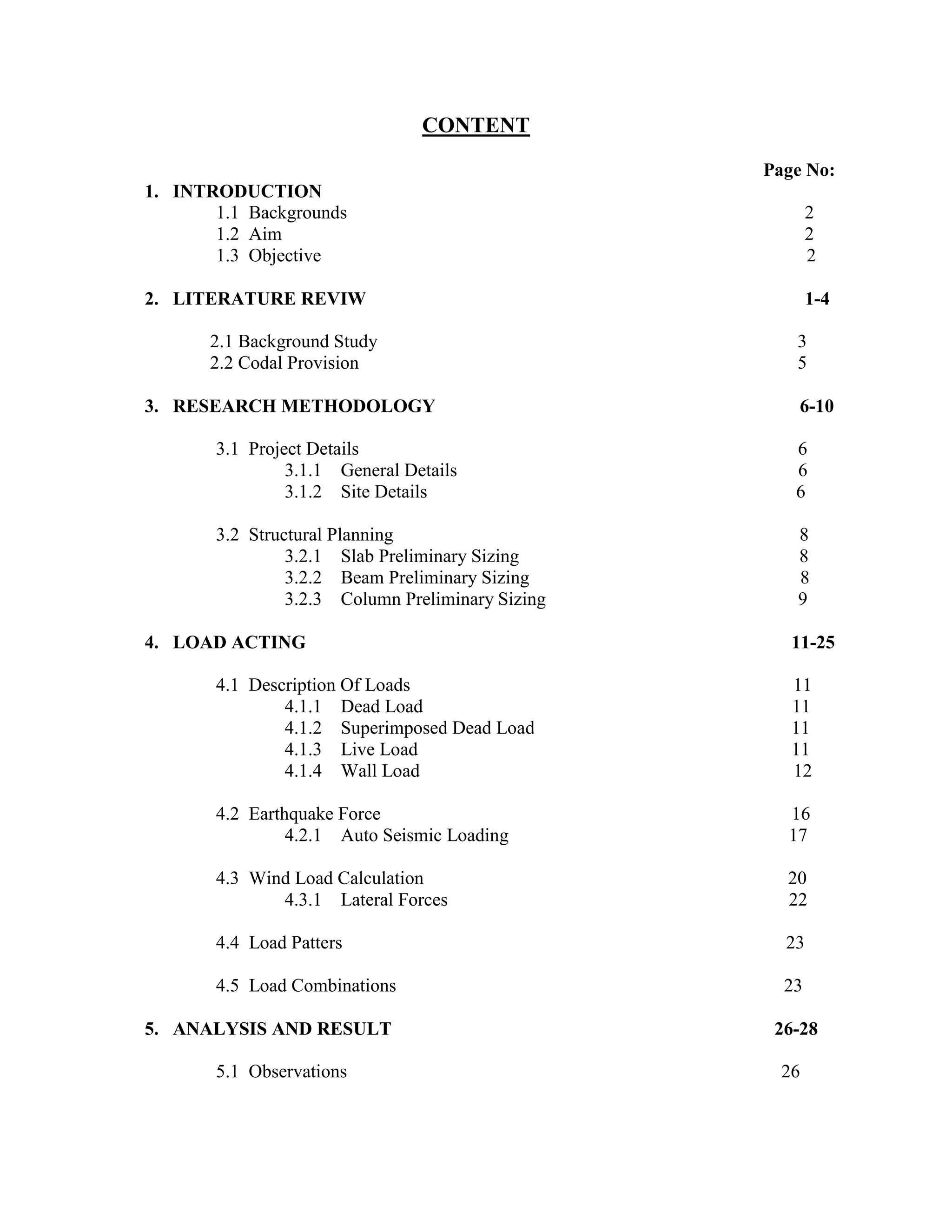 Design of G+4 residential building ||Major project || | PDF