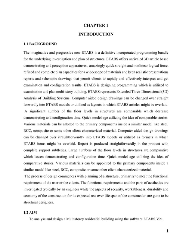 Design of G+4 residential building ||Major project || | PDF