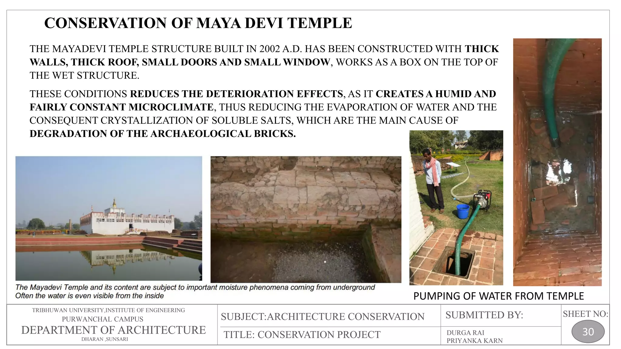 Conservation study of Maya Devi temple and Keshav Narayan Chowk by Priyanka Karn and Durga Rai | PDF