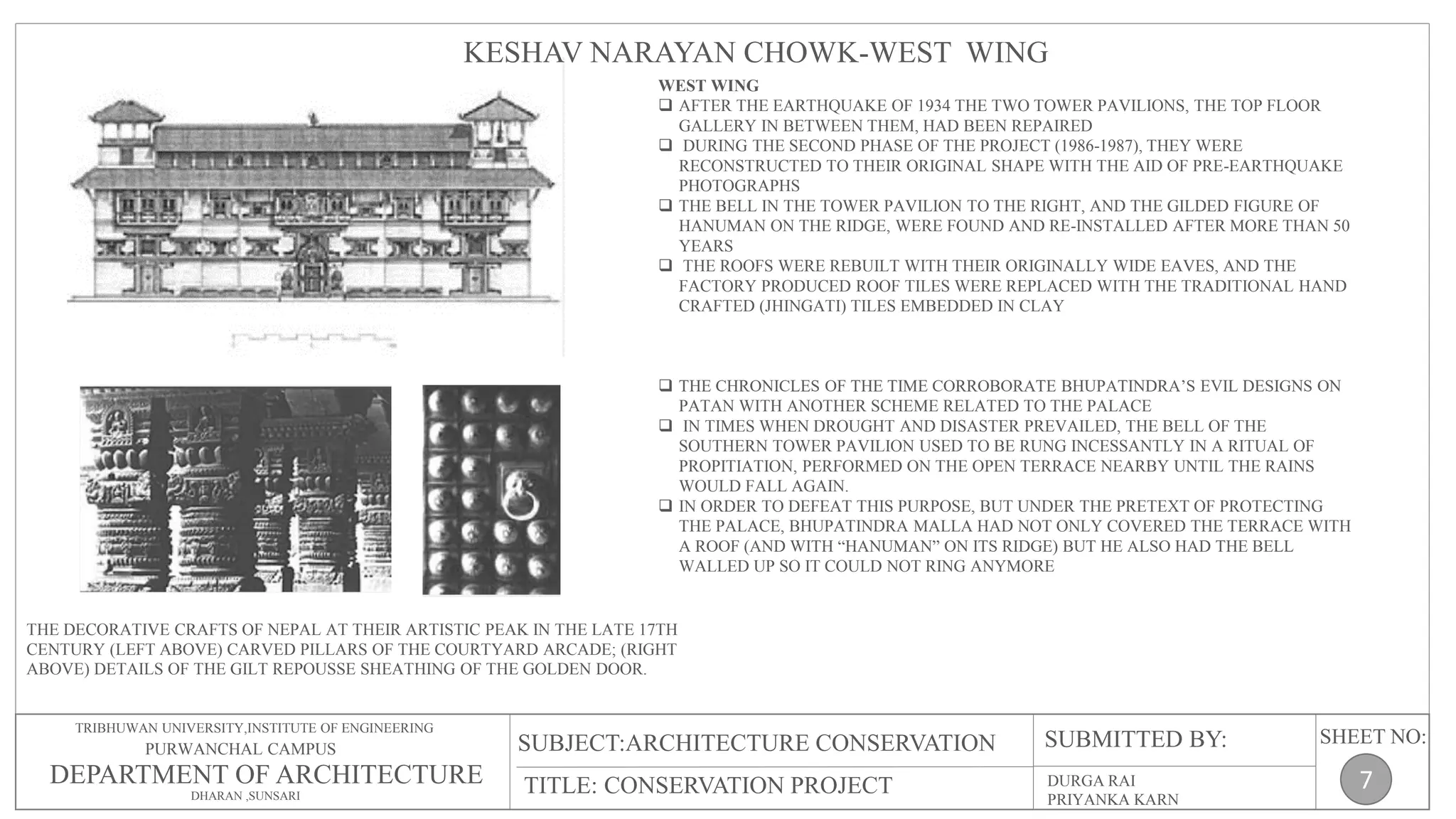 Conservation study of Maya Devi temple and Keshav Narayan Chowk by ...