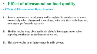 Ultrasound in food preservation | PPTX