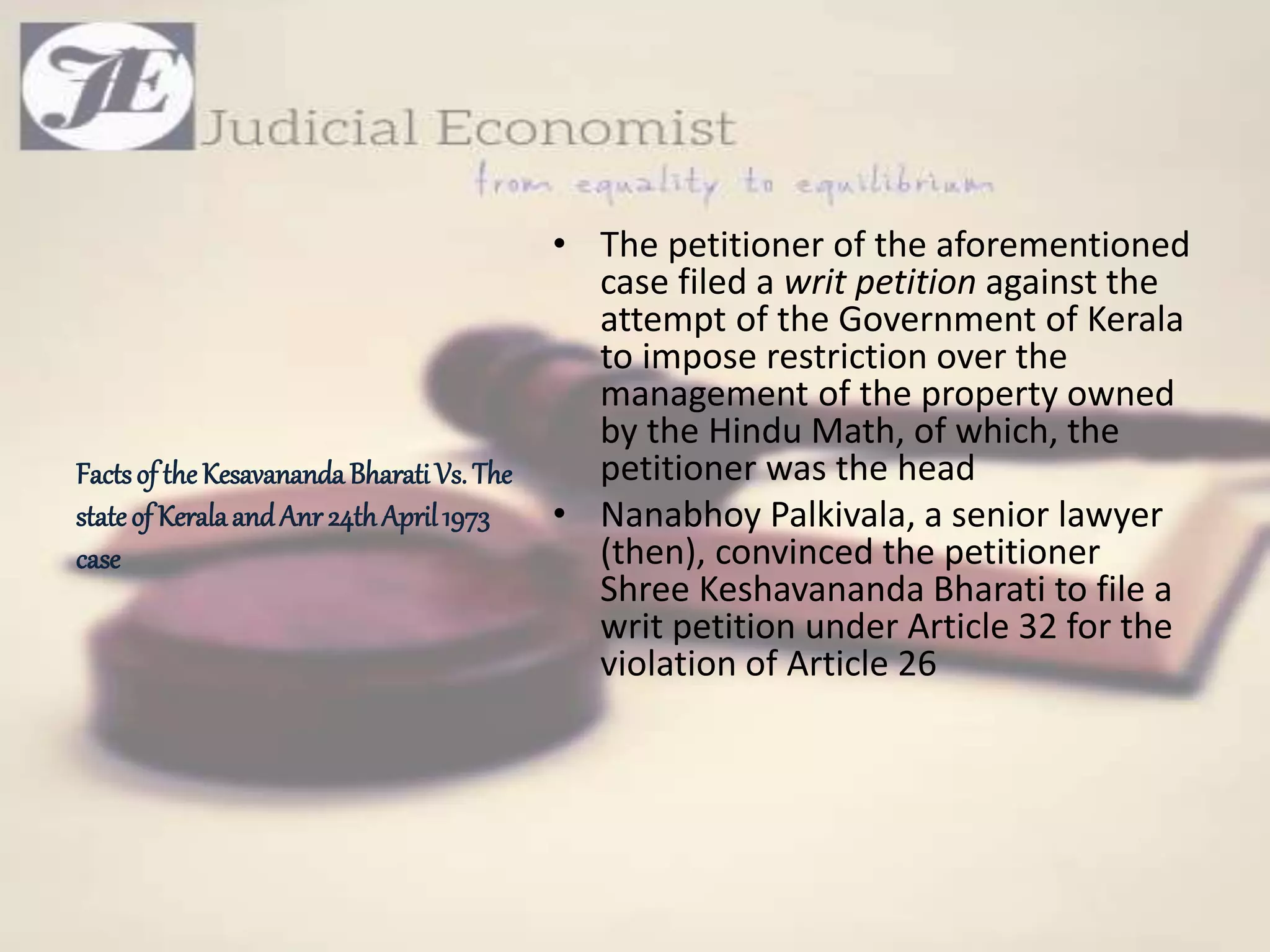 Keshavananda bharati case | PPTX