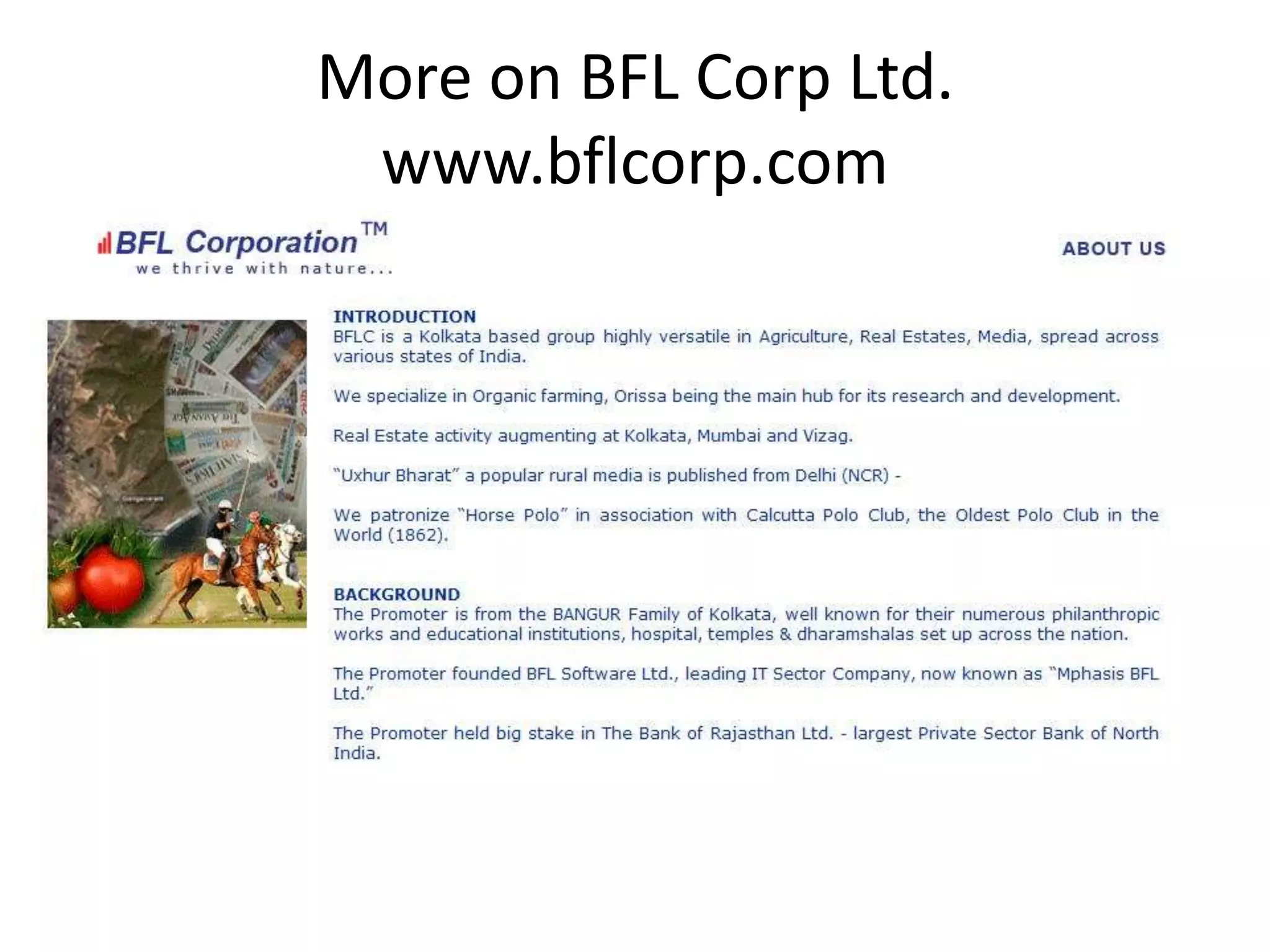 Keshav bangur bfl corp profile | PPTX