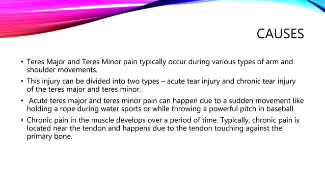 Teres Major and Minor Pain | PPTX