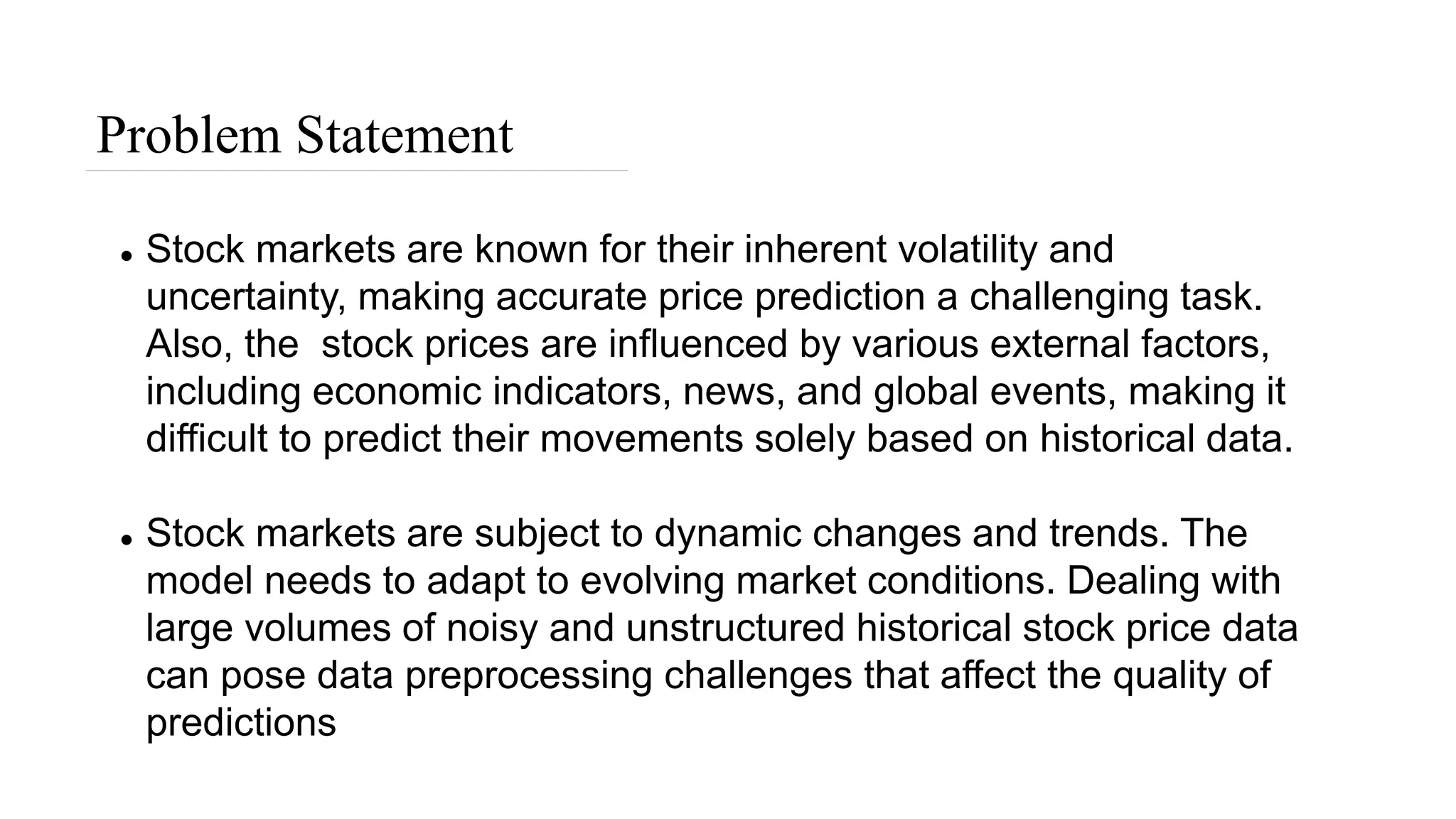 stock market prediction project powerpoint | PPTX