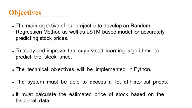 stock market prediction project powerpoint | PPTX