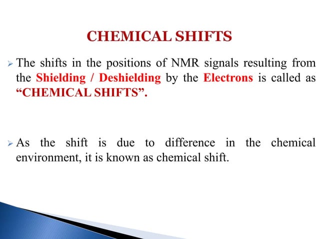 Chemical Shift & Factors Affecting Chemical Shift | PPTX | Chemistry ...