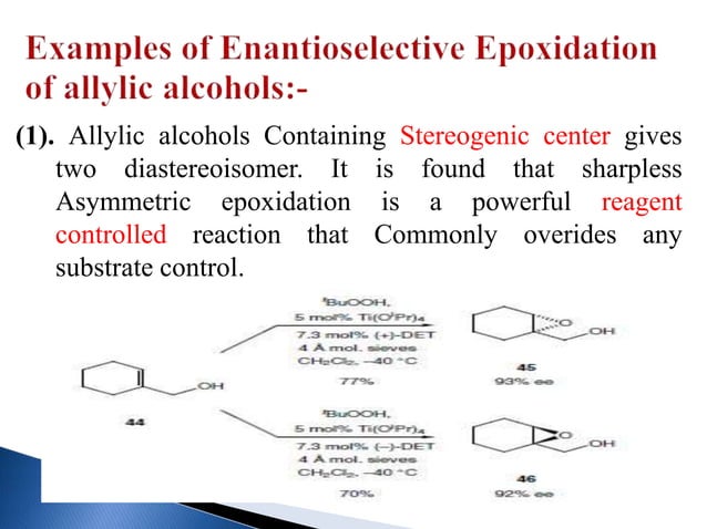 Katsuki Sharpless Asymmetric Epoxidation and its Synthetic Applications ...