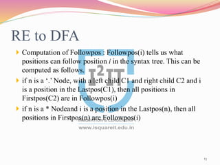 Regular Expressions To Finite Automata | PPTX