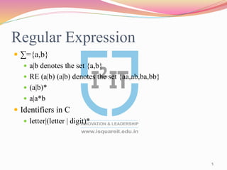 Regular Expressions To Finite Automata | PPTX