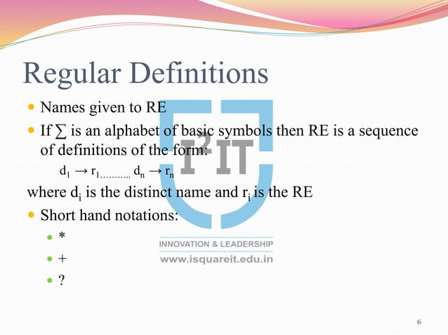Regular Expressions To Finite Automata | PPTX