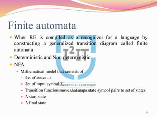 Regular Expressions To Finite Automata | PPTX