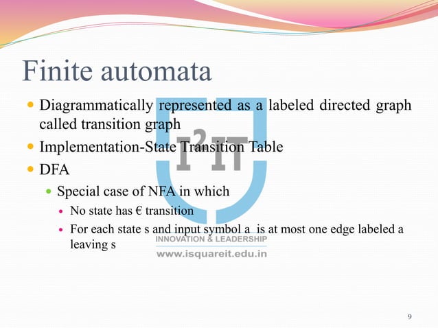 Regular Expressions To Finite Automata | PPTX