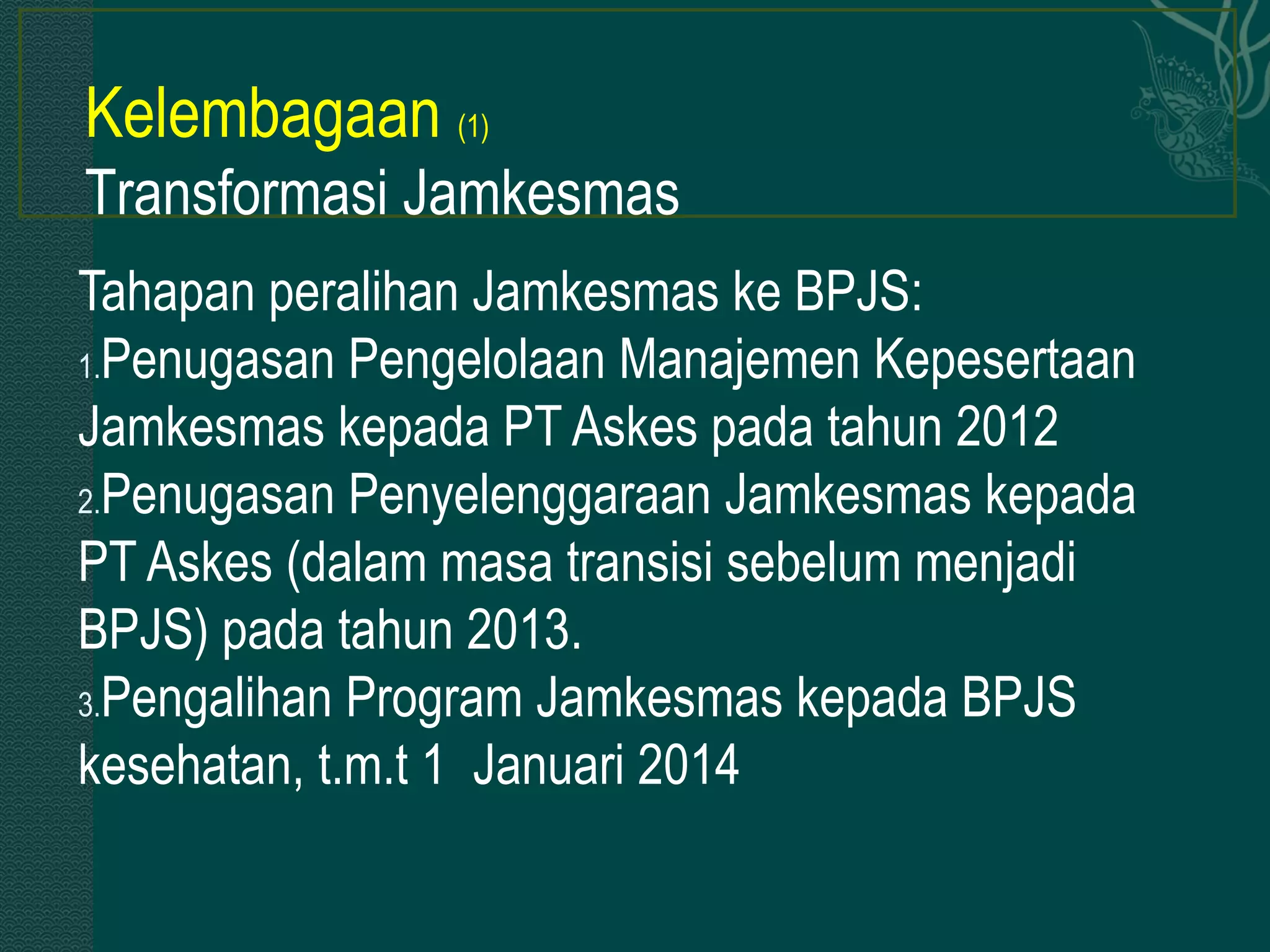 Kesiapan kemkes dalam implementasi sjsn | PPT