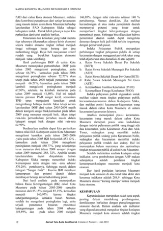 Kesiapan maumere menjadi kota otonom jurnal tata kota | PDF