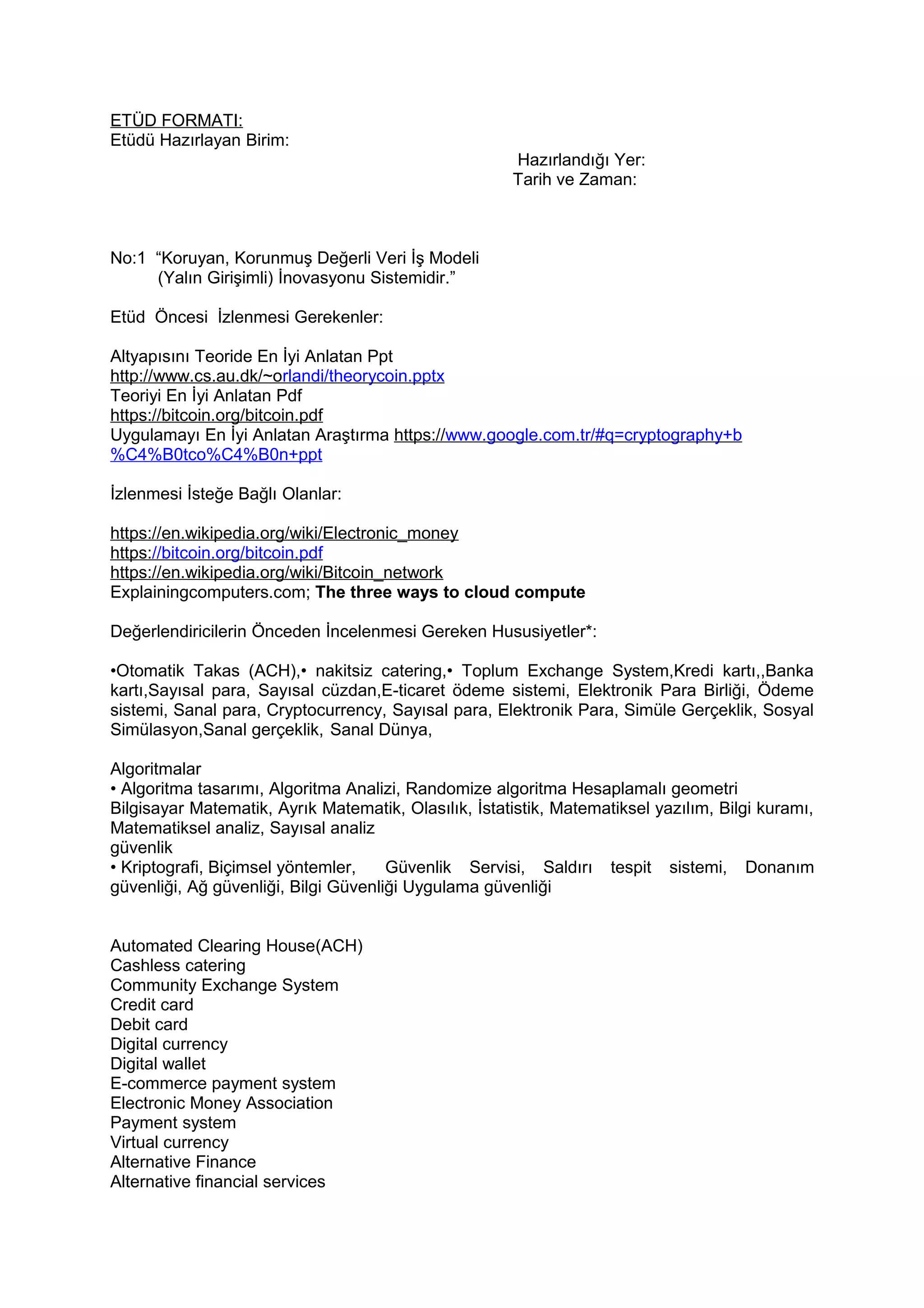 Koruyan, Korunmuş Değerli Veri İş Modeli (Yalın Girişimli) İnovasyonu ...