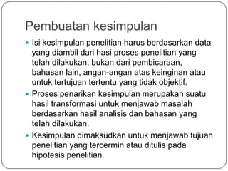 Kesimpulan dan saran | PPTX