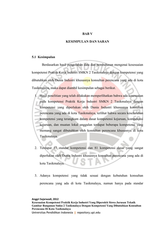 Kesimpulan dan saran | PDF