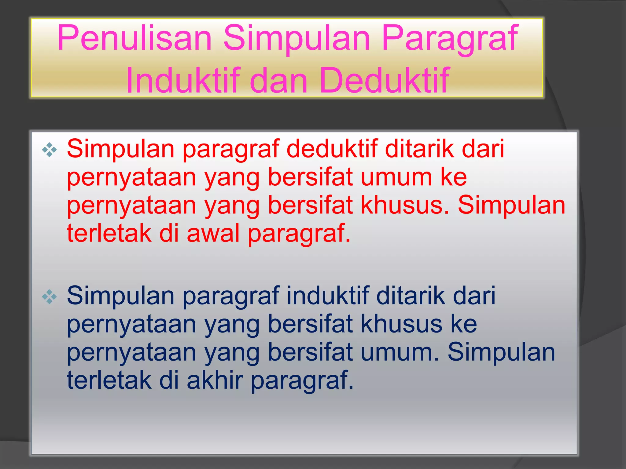 Kesimpulan paragraf | PPTX