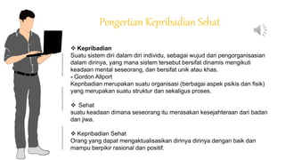 Model Keperibadian Sehat | PPTX