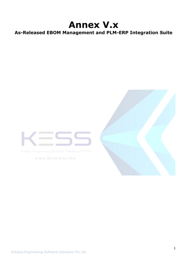 Annex V.x - As-Released EBOM Management, PLM ERP Connector | PDF | Business | Business and Finance