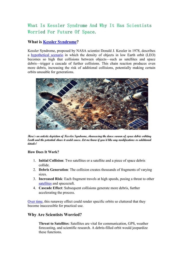 What Is Kessler Syndrome And Why It Has Scientists Worried For Future ...