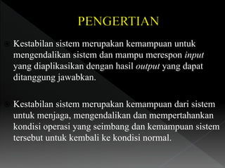 Kestabilan absolut | PPTX