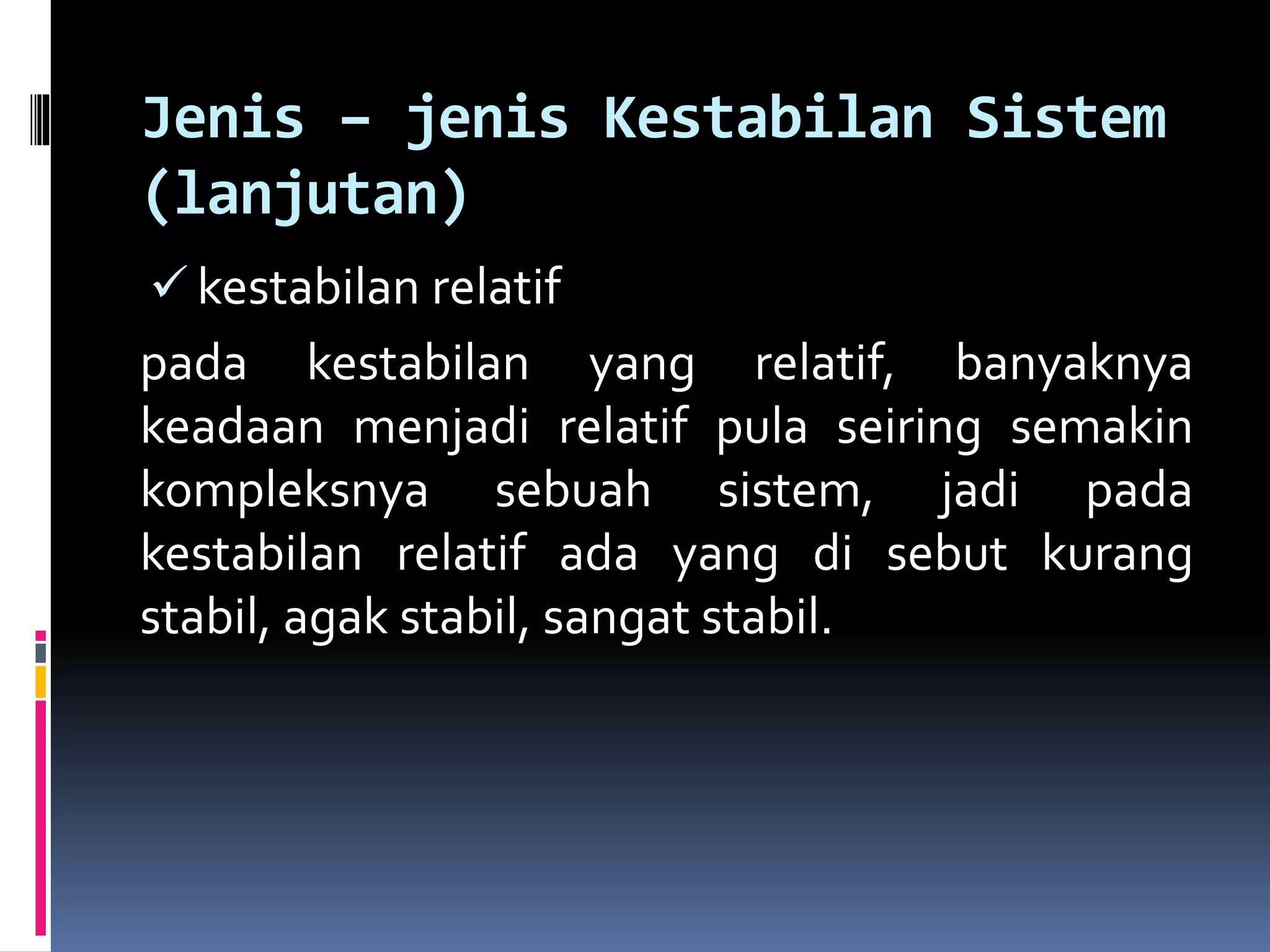 Kestabilan absolut | PPT