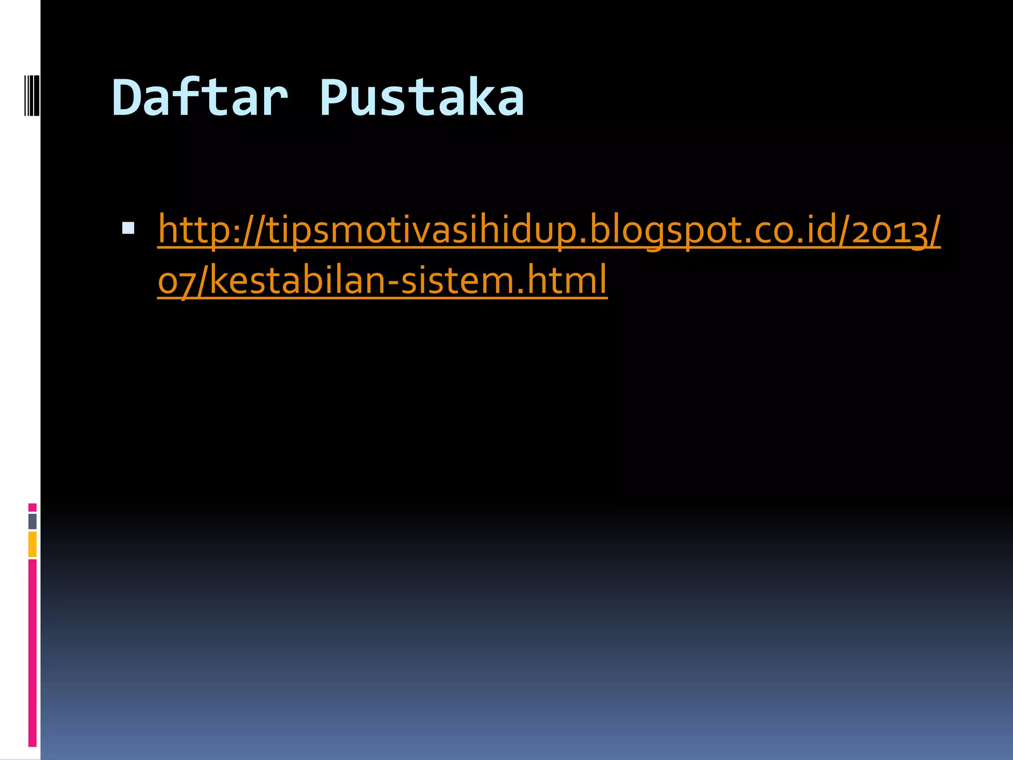 Kestabilan absolut | PPT