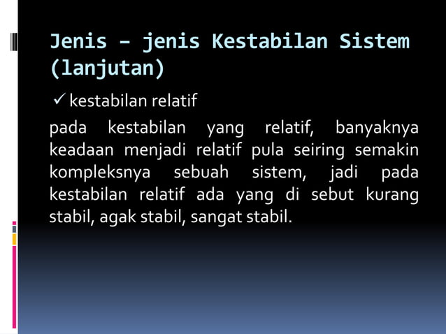 Kestabilan absolut | PPT