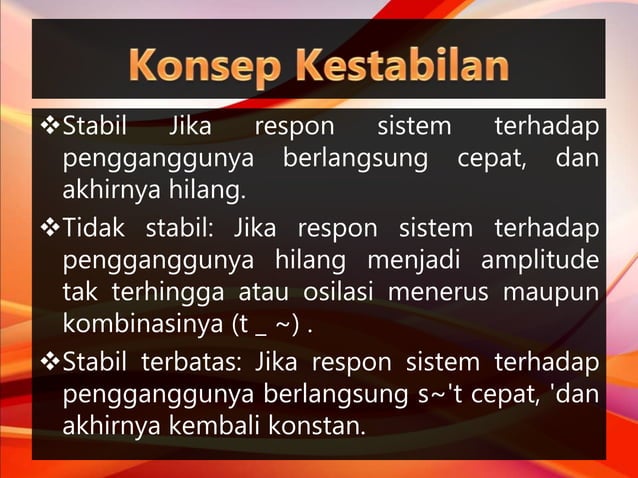 Kestabilan absolut | PPTX