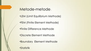 KESTABILAN LERENG_Dengan_Metode_FEM dan LEM | PPT