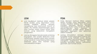 KESTABILAN LERENG_Dengan_Metode_FEM dan LEM | PPT
