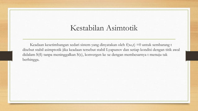 Kestabilan lyapunov | PPT