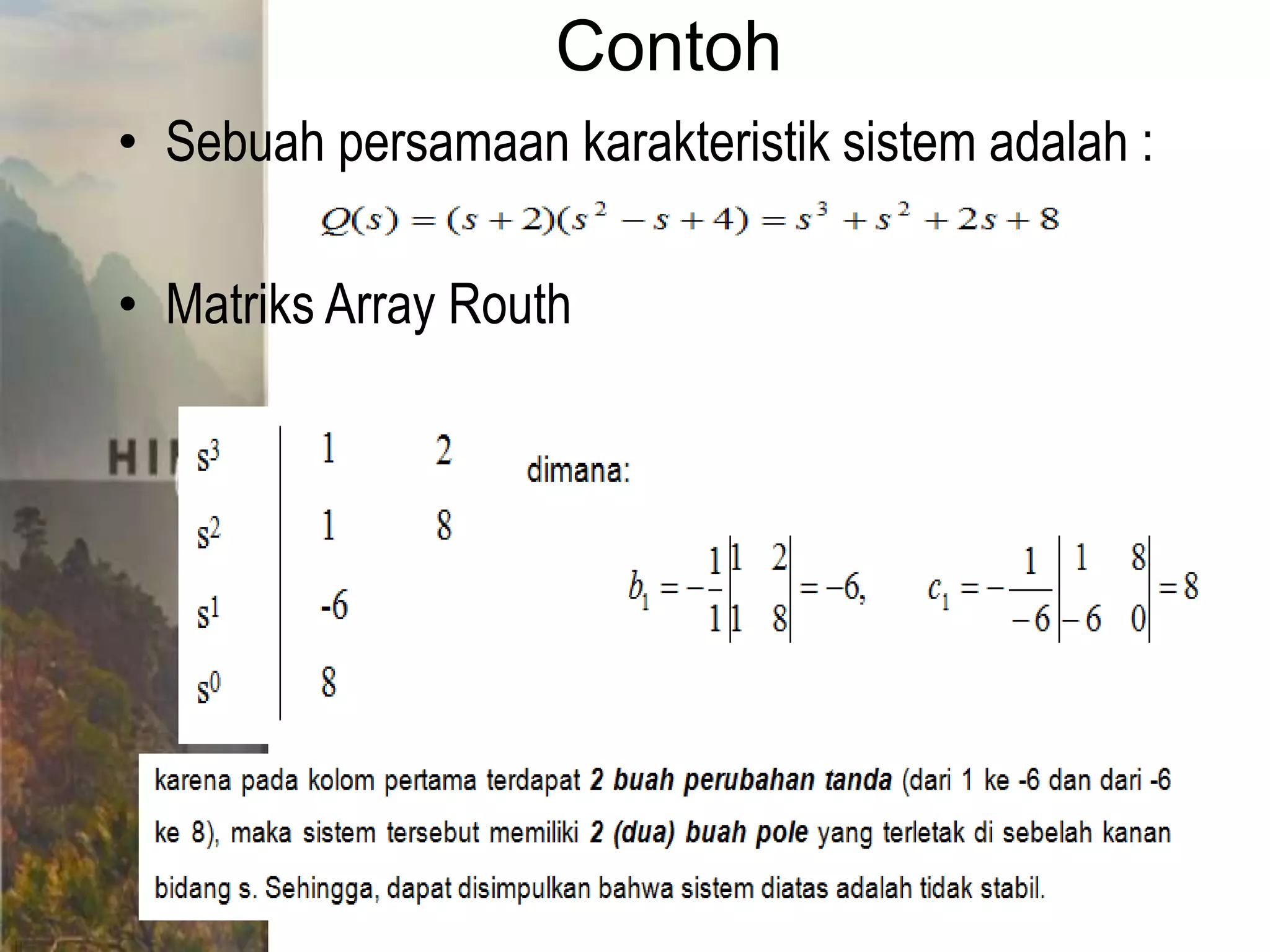 Kestabilan sistem bidang z (20082020) | PPTX