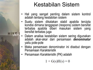 Kestabilan sistem bidang z (20082020) | PPTX