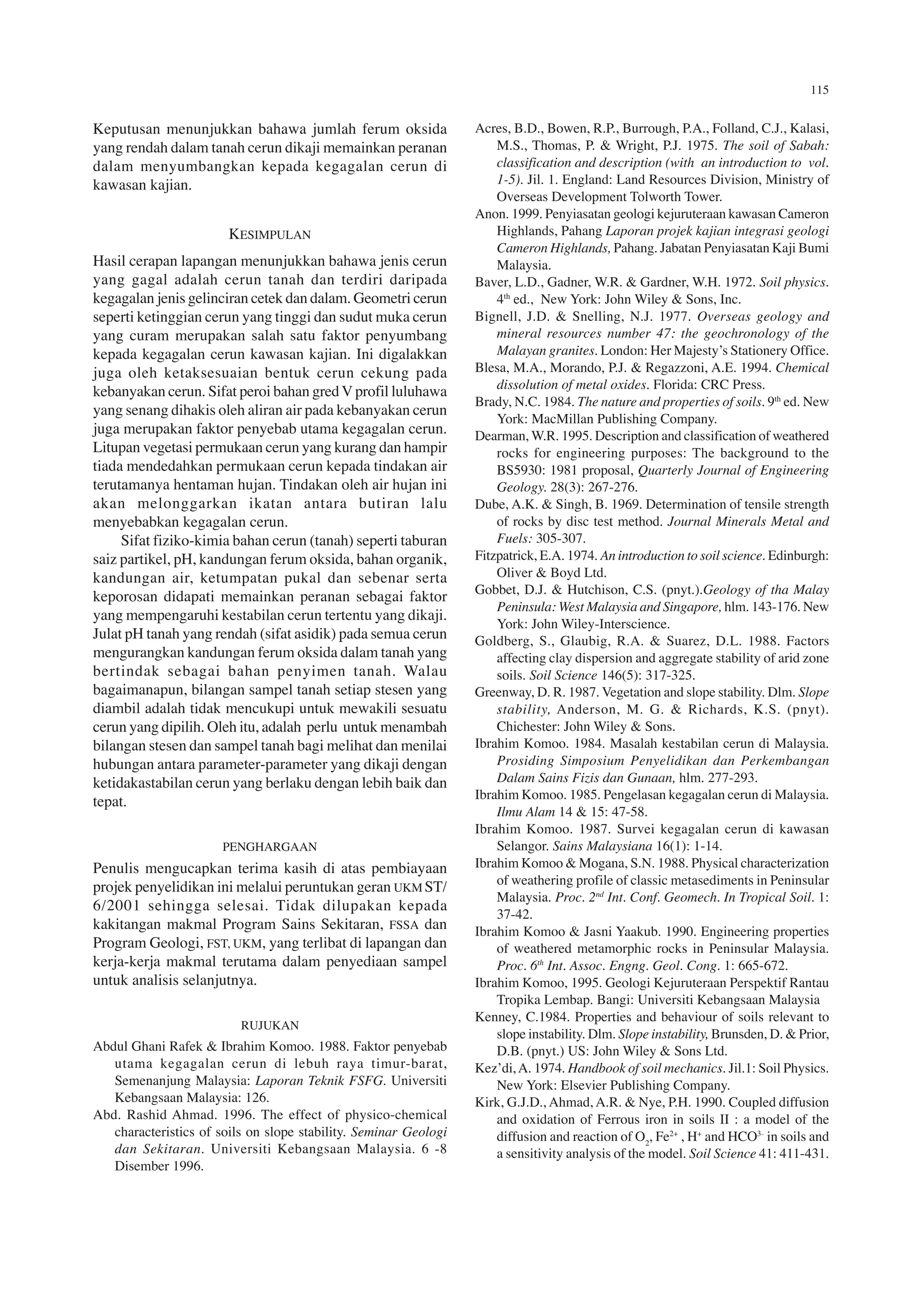 Kestabilan tanah cameron | PDF