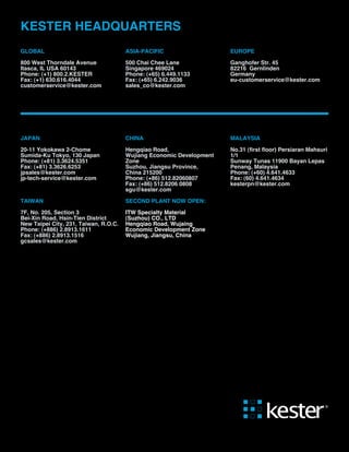 Kester catalog | PDF