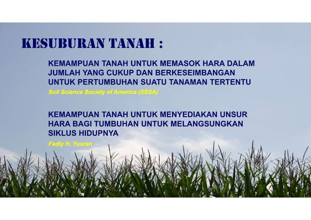 Kesuburan tanah | PDF