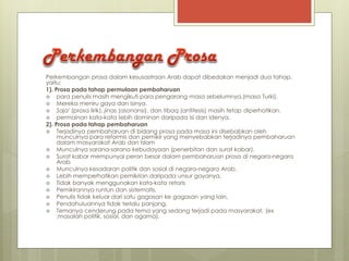 Kesusastraan arab modern | PPTX