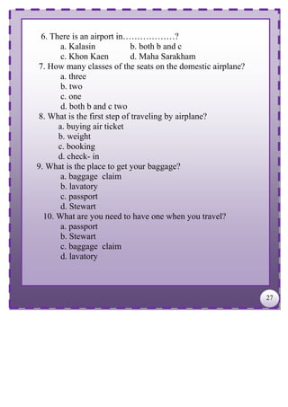 Advanced Reading English Book: At the airport | PDF