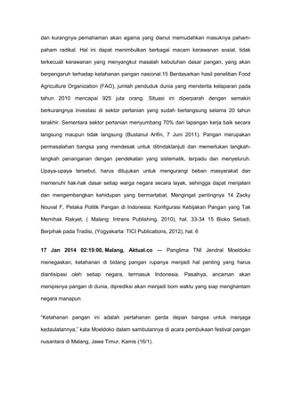 Ketahanan nasional di bidang pangan | PDF