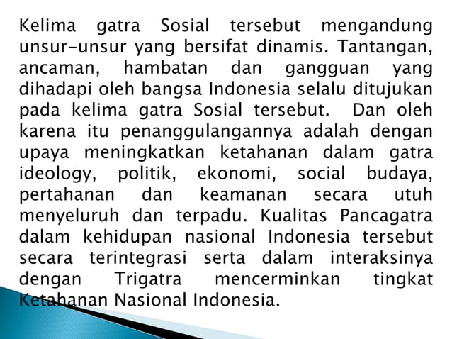 Ketahanan nasional dlm astagatra | PPTX