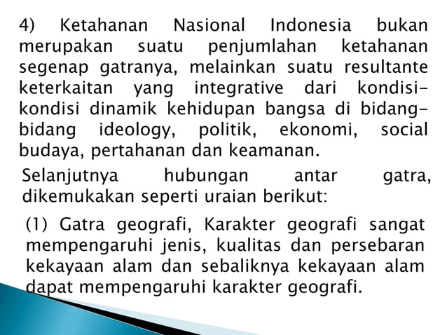 Ketahanan nasional dlm astagatra | PPTX