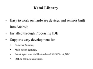 Exploring Ketai Library, Droidcon