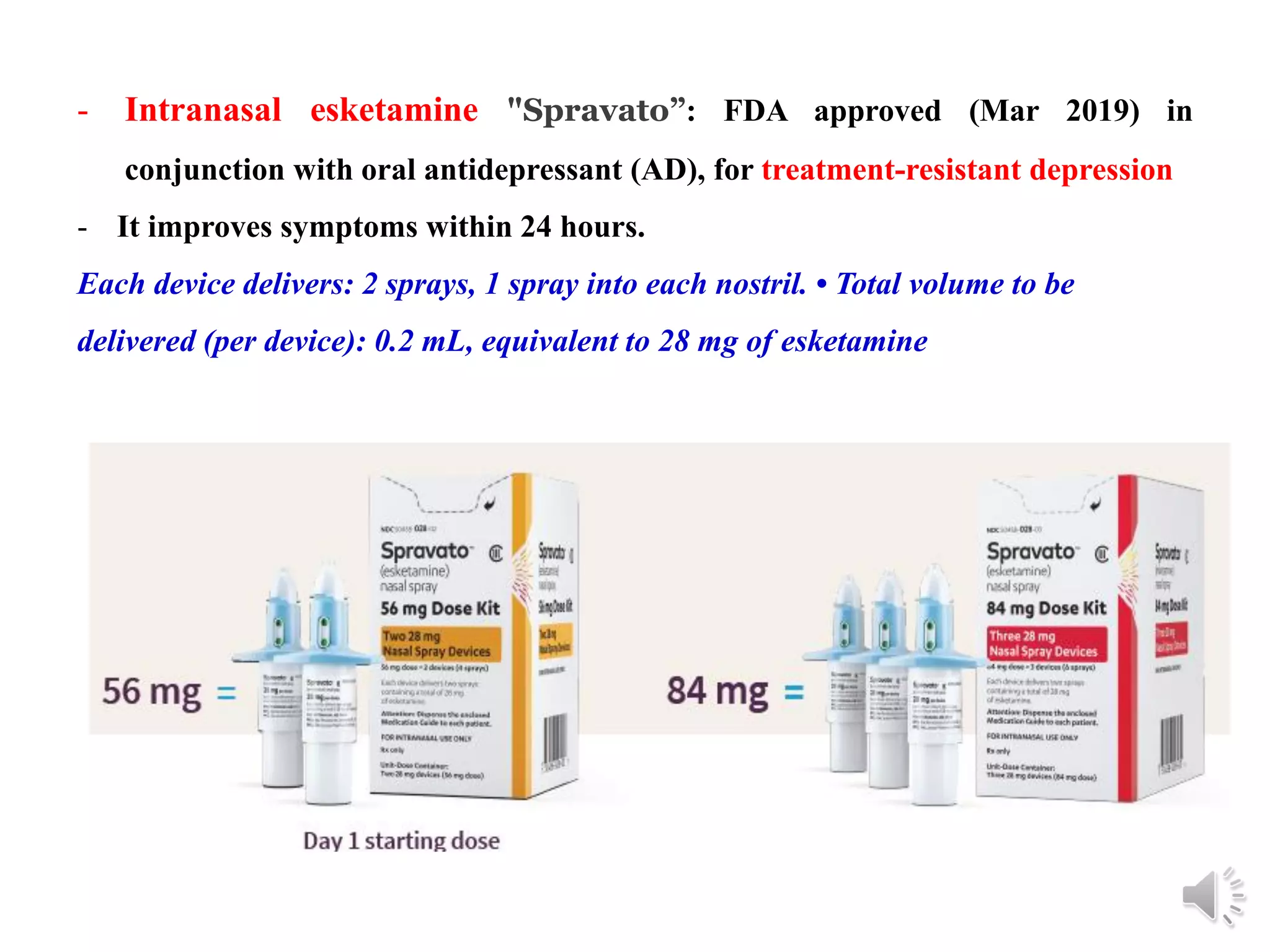 Ketamine and Intranasal Esketamine in Depression | PDF